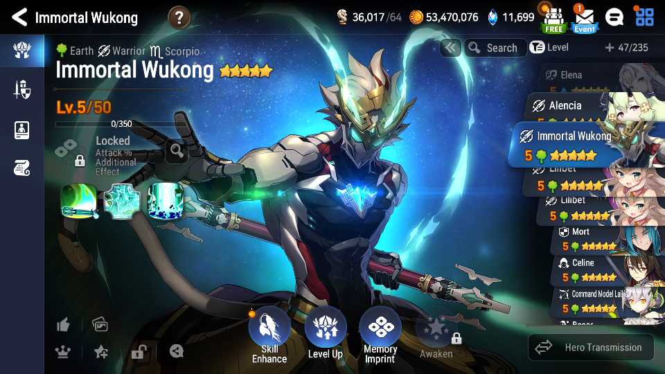 Global Fresh Starter 47 SSR 300+ Summons Immortal Wukong Brieg Angel of Light Angelica Tamarinne ...