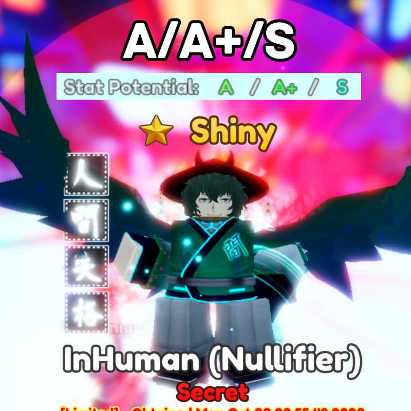 A69Shiny InHuman Evo - A/A+/S - Anime Adventures - Instant Delivery