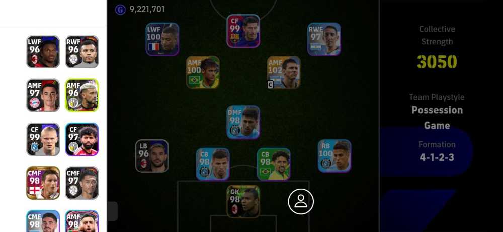 PES ACCOUNT + 1260 GOLD COIN + 9 MILLION BLUE COIN + FULL MAX PLAYERS