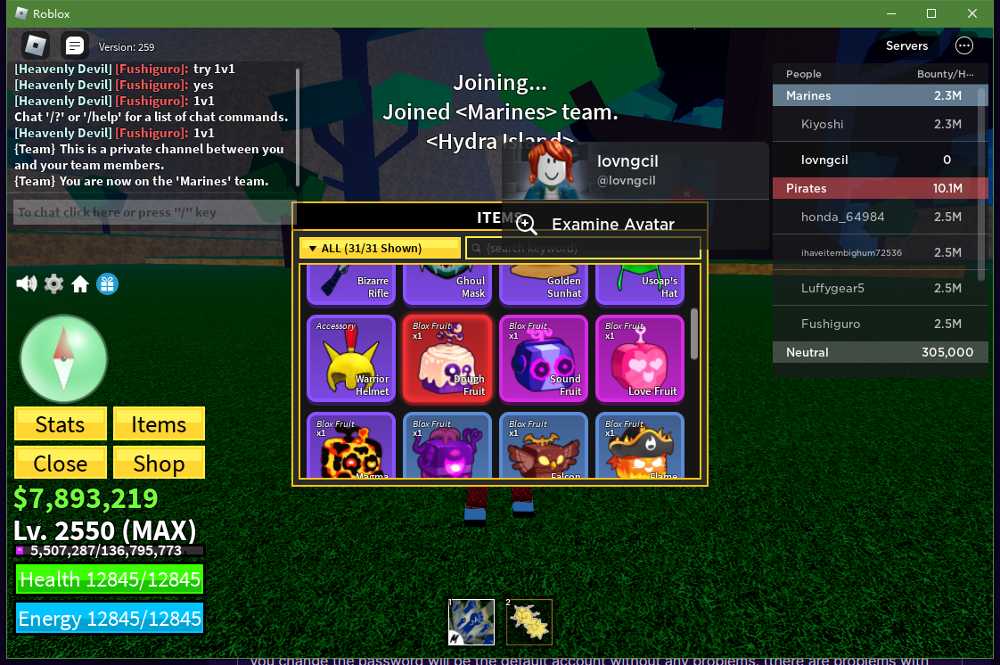 Blox Fruits Dough Fruit Inventory+2550 View Image