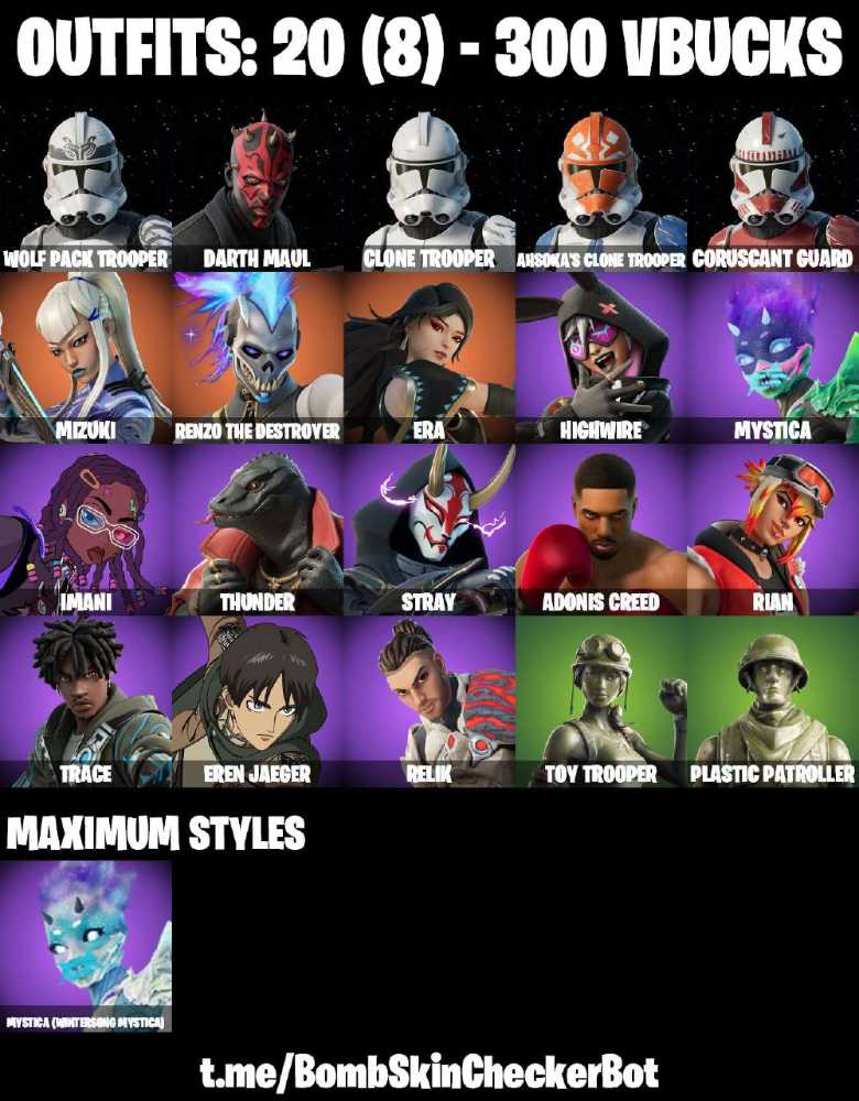 ADONIS CREED+DARTH MAUL+WOLF PACK TROOPER+CLONE TROOPER+AHSOKA'S CLONE ...