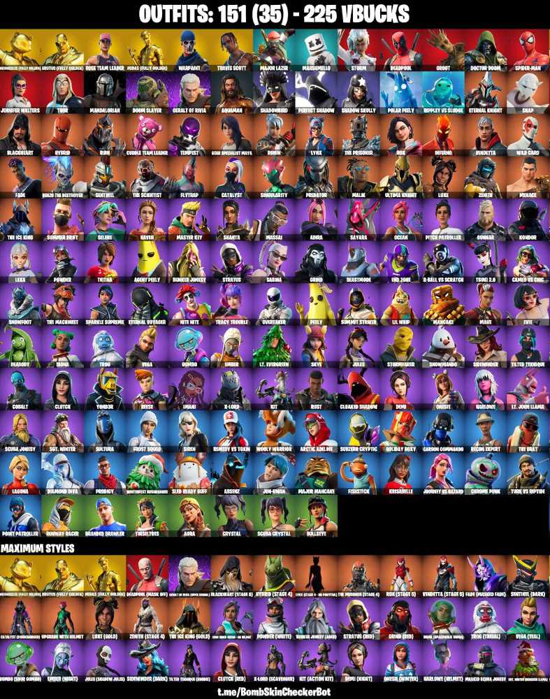 151 SKINS+TRAVIS SCOTT+GO MUFASA+GET GRIDDY+CANDY AXE+OG STW+LAUGH IT ...