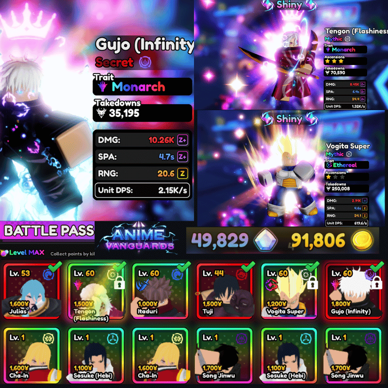 ID854 2 Monarch,2 Shiny: Gujo Secret Monarch Z+/Z+/Z,Shiny Tengon ...