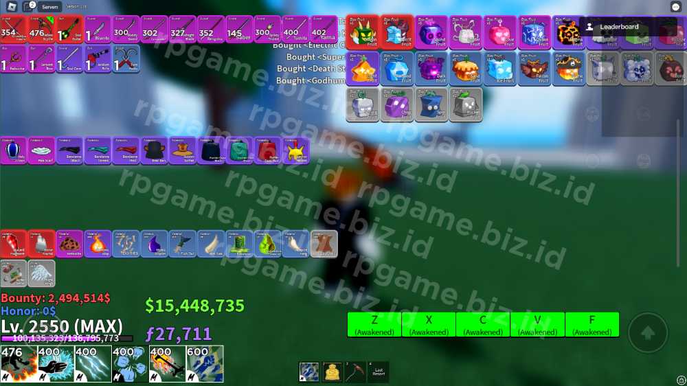 Blox Fruits| Lv2550 | Godhuman + Cursed Dual Katana + Hallow Scythe ...