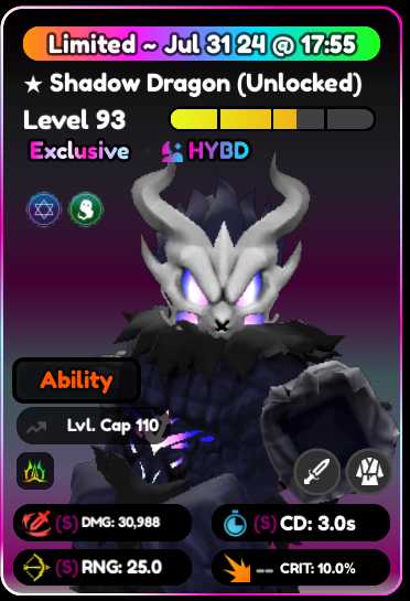 Anime Defenders |Almighty Shadow Dragon