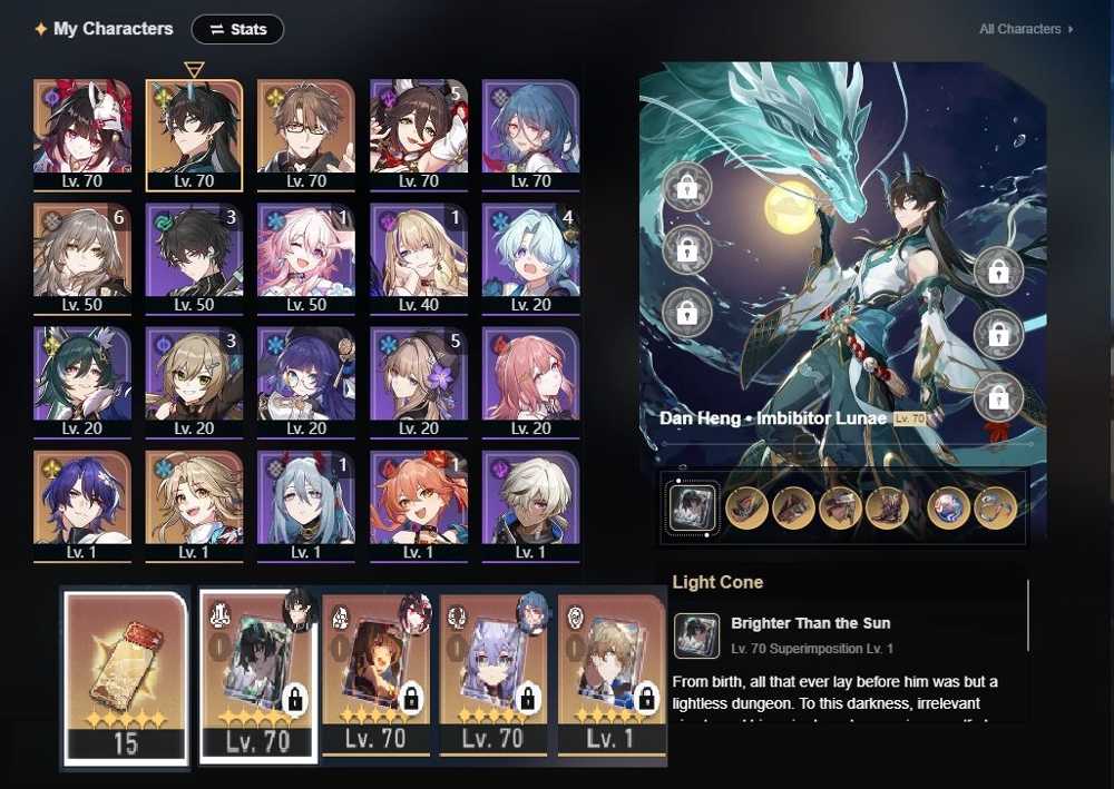 Instant Delivery - Asia TL 58 9x 5⭐ Dan Heng IL+LC, Sparkle+LC, Dr ...