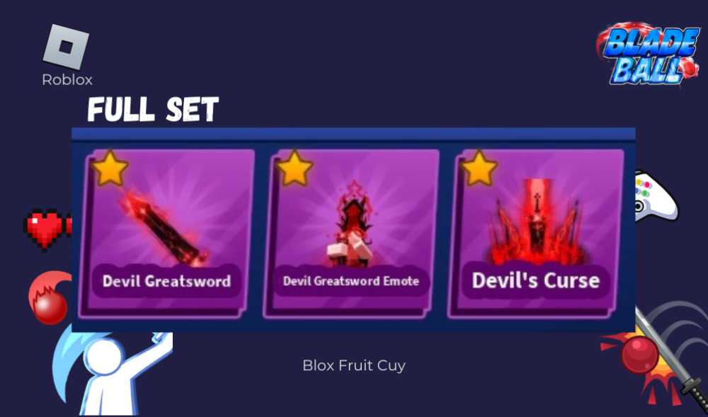 Devil Greatsword Full Set - Blade Ball