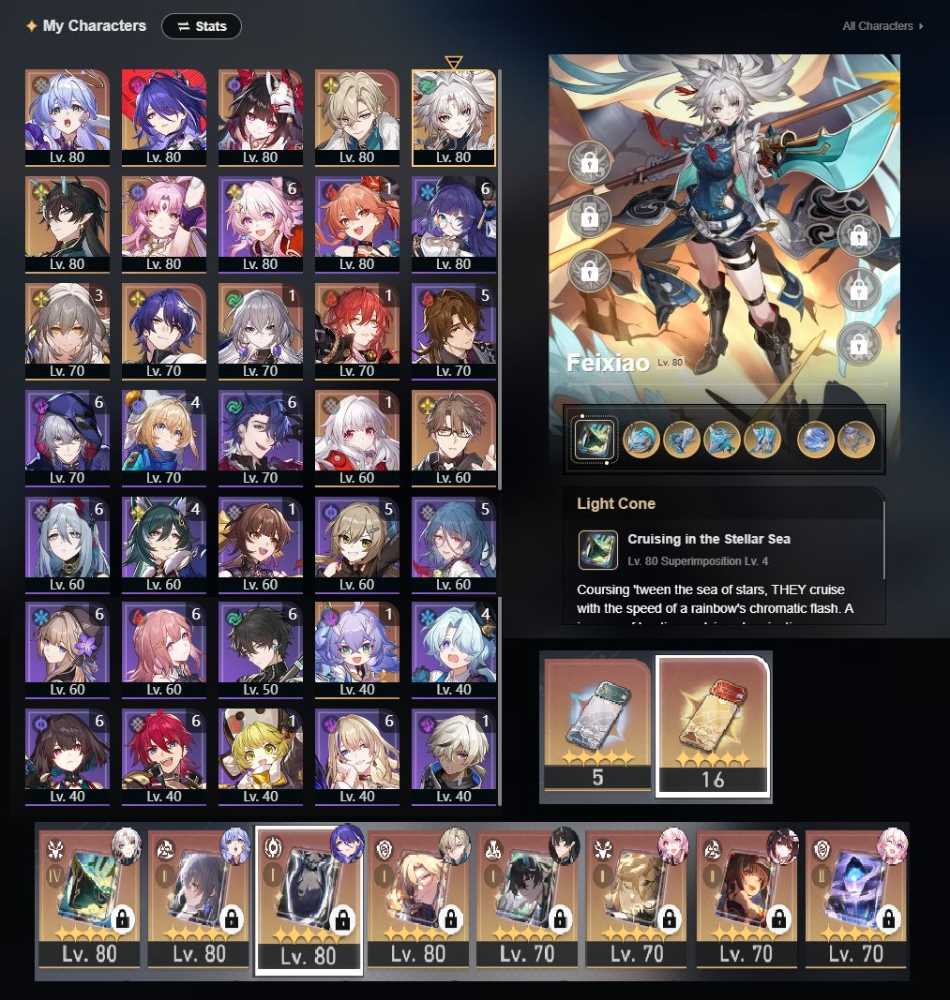 Instant Delivery - Asia TL 70 25x 5⭐ Feixiao, Robin, Aventuirne+LC ...