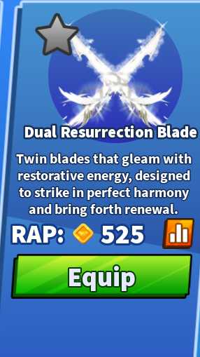 Blade Ball Dual Resurrection Blade + EMOTE Roblox