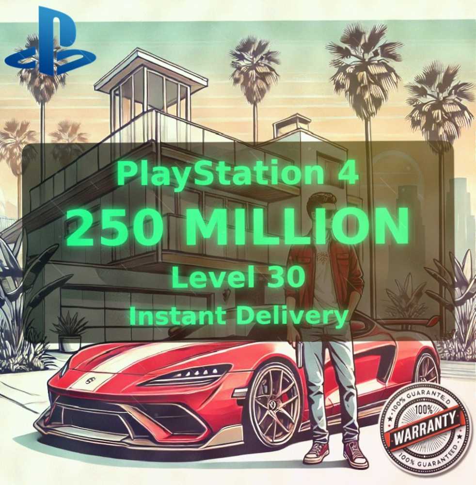 PS4 Level 30 + 250 Million CASH + CARS⭐ GTA 5 Online (Total Assets of ...