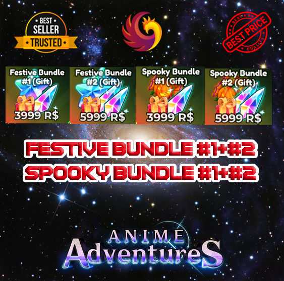 [Anime Adventures]Combo Festive Bundle 1+2 + Spooky Bundle 1+2 [GIFT ...