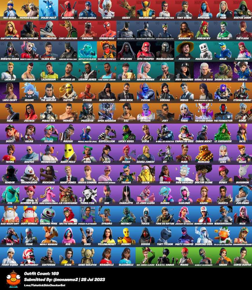 [XBOX/PC] 169 skins, Psycho Bandit, John Wick, Chun-Li, Neo Versa ...