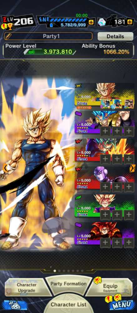 D130-IOS+Android-7 UL(Majin Vegeta+SS4 Gogeta+Vegito+Gogeta+Hit+Gohan)+12 Legends+Good Equipment ...