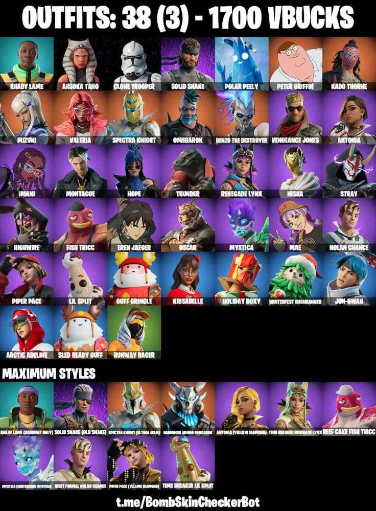 38 SKINS+GET GRIDDY+CLONE TROOPER+AHSOKA TANO+MYSTICA(MAX)+EREN JAEGER ...