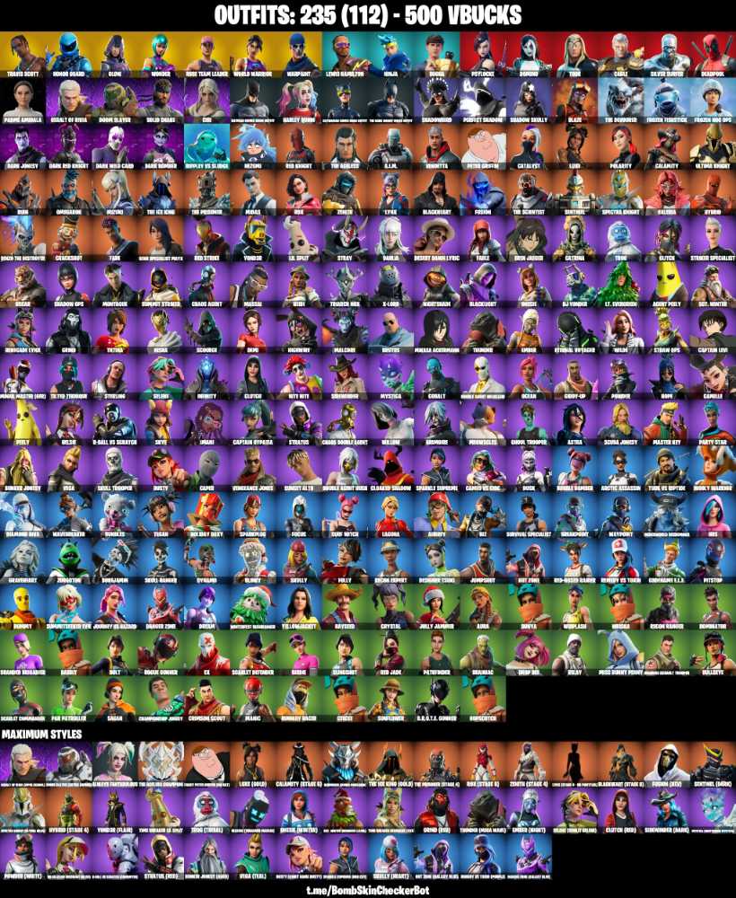 PC/PSN/XBOX/NINTENDO 235 SKINS WONDER HONOR GUARD TRAVIS SCOTT MERRY ...