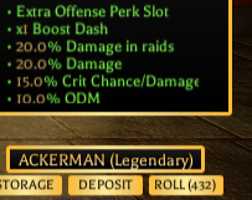 UNVERIFIED - Ackerman Clan LVL 15 {Attack On Titan Revolution AOTR} Roblox