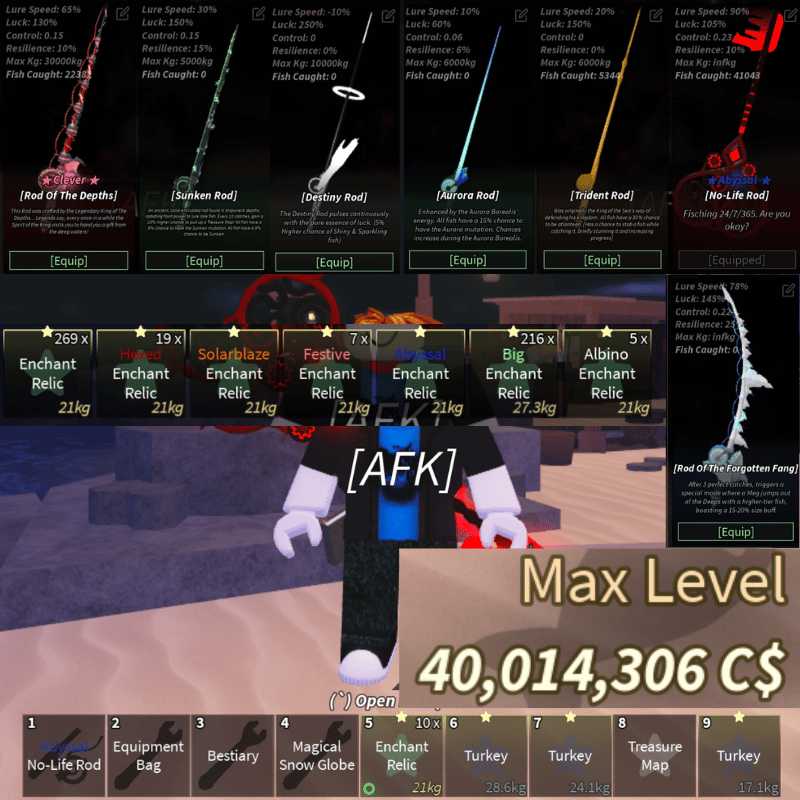 SALEID464Fisch: Level 750 Max 40M C$ - Rod of the Forgotten Fang, No ...