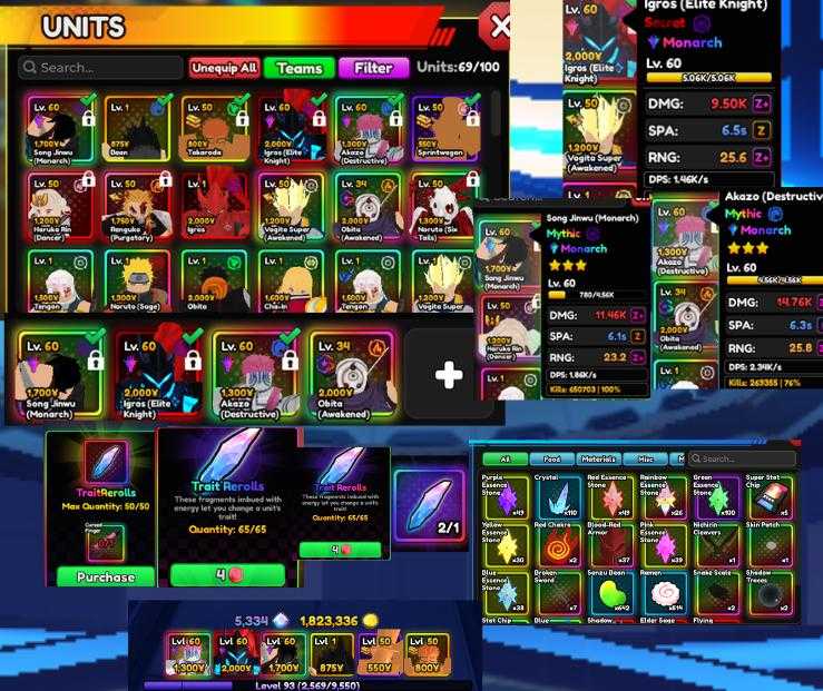 Account LVL 93 | 3 Monarch | IGRIS Monarch | Sjw Monarch | Akazo ...