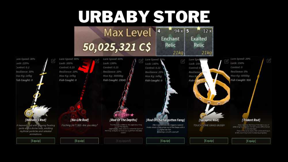 [INSTANT DELIVERY] FISCH ACCOUNT LEVEL MAX / 1000 - 50M MONEY ...