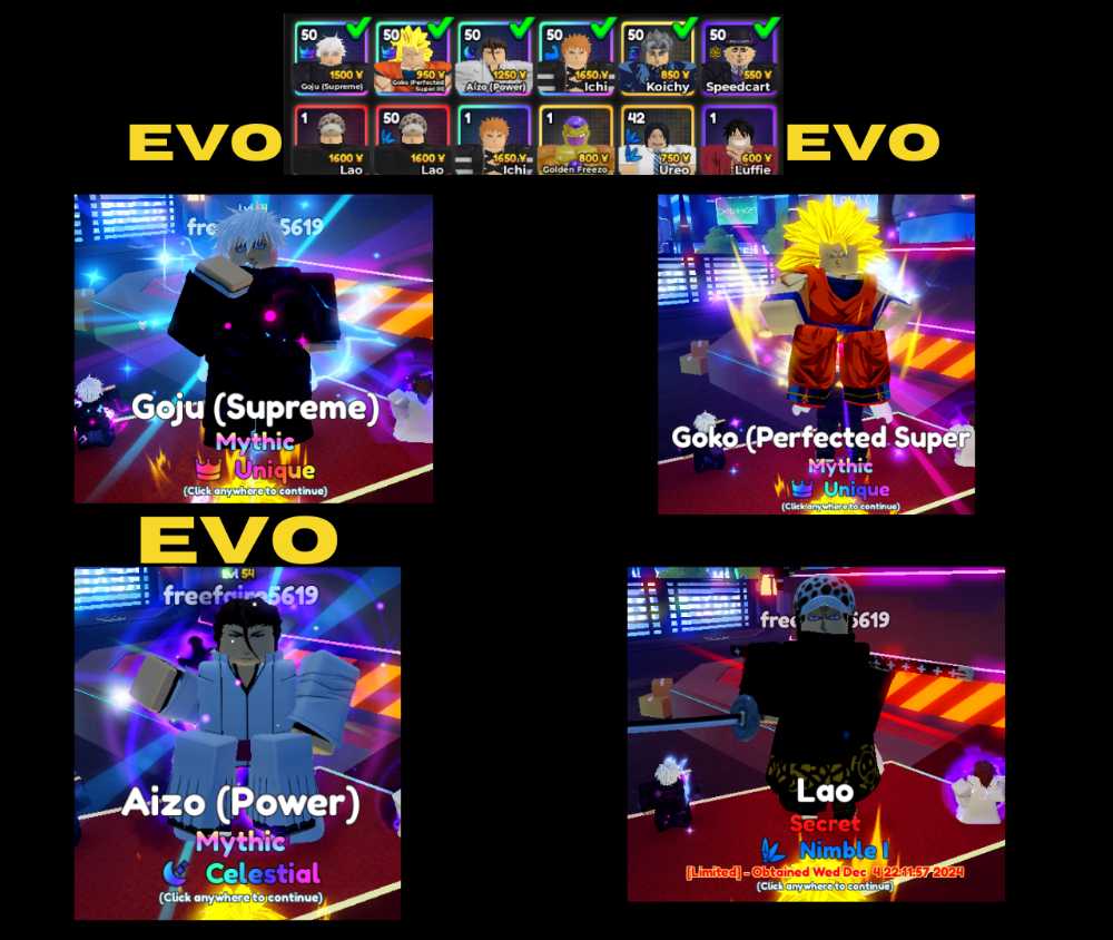 I spent 150 dol ! 2 Unique + 1 Celestial l Unique Gojo l Unique Goku ...