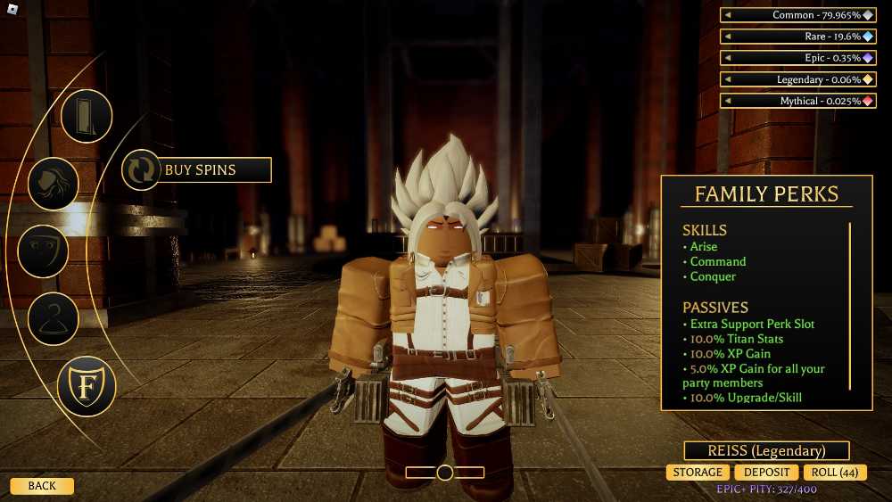 ID.014 Account Lv.15 REISS-Lagendar | Attack on titan revolution | Roblox