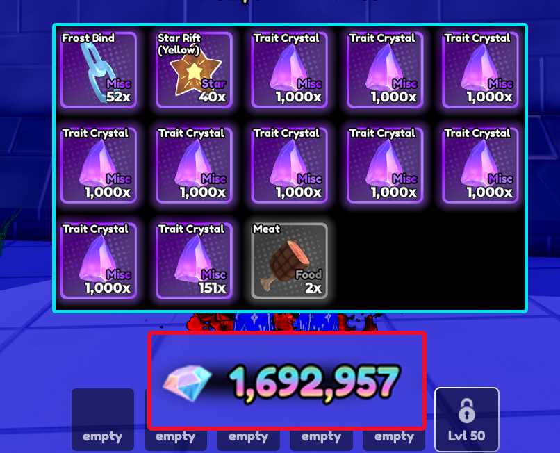 Anime Defenders 1,600,000 M Gem 9500 Trait Crystal Send by post immediately