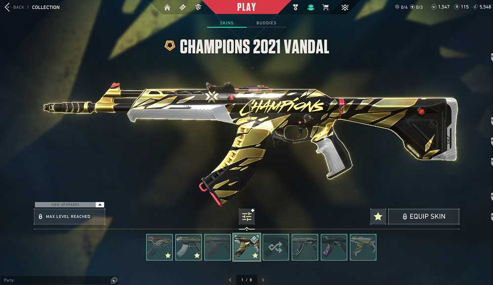 Europe | Champions 2021 Vandal, Champions 2021 Karambit, RGX 11z Pro Firefly, Prime Vandal, Oni ...