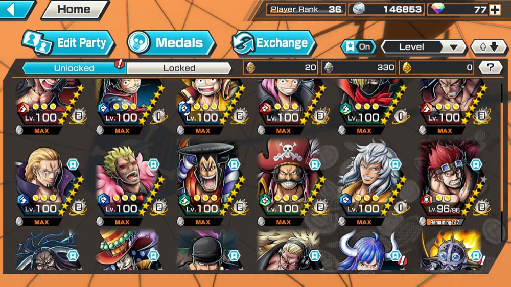 ️4 Ex (3 Max)| Luffy Max| Roger Max| Oden Max| Ex Zoro| Dofi Max ...