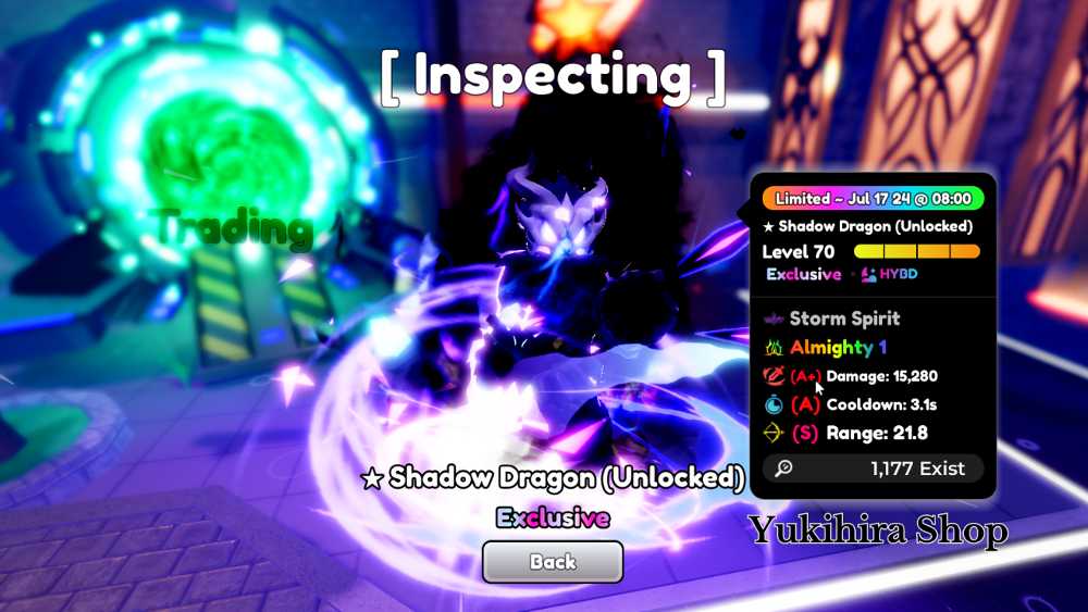 Limited Almighty Shadow Dragon (Unlocked) EVO Anime Defenders