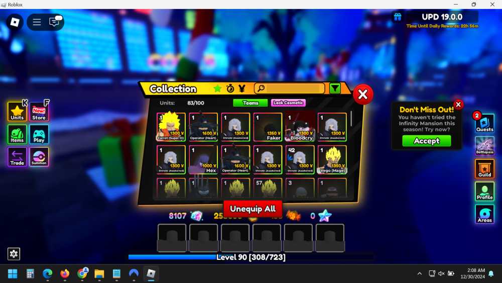 100% [Instant] [Anime AdventureS] Level 90 | 8107 Gems | Carrot (Super ...