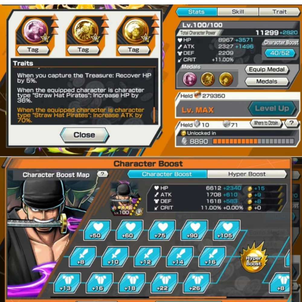Boost 3+ Ex Zoro 7Hb 150+ Support Percent With Many Bounty Fests Meta ...