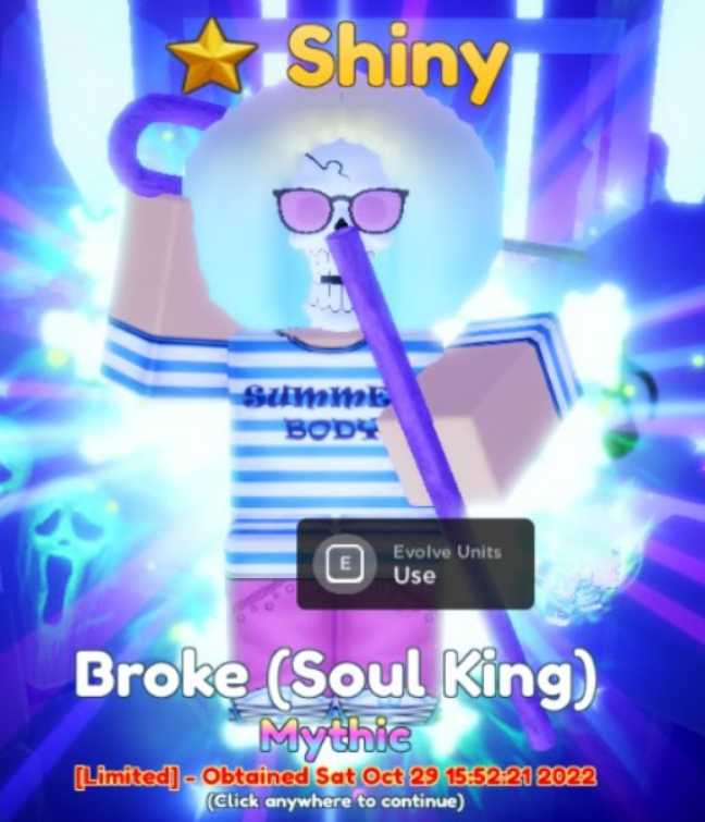 Shiny Brook Broke ( Soul King ) EVO - Anime Adventures