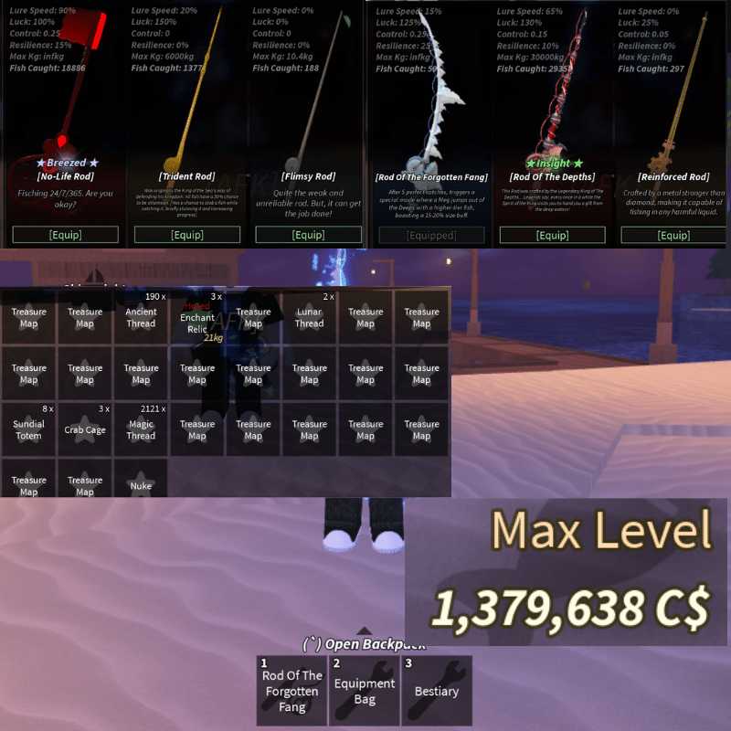 SALEID228Fisch: Level 750 Max X2 EXP Gamepass - Rod of the Forgotten ...