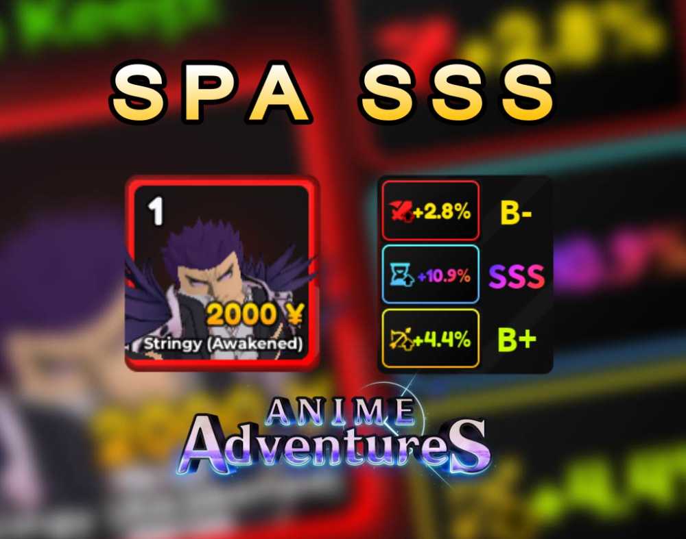 SPA SSS Stat Anime Adventures AA [Please read the description before ...
