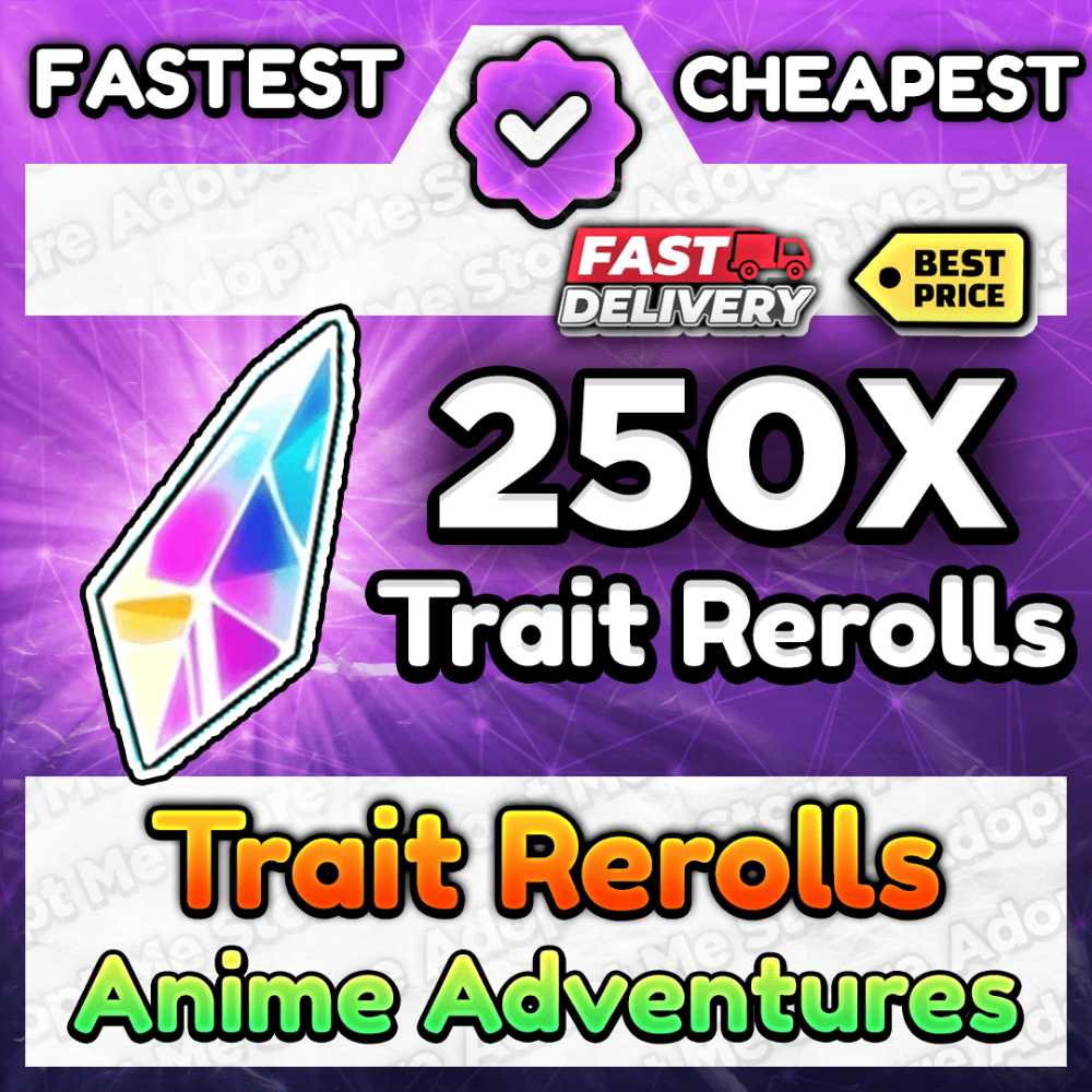 250X Trait Rerolls for Anime Adventures - Anime Adventures | ⭐️ 100% ...