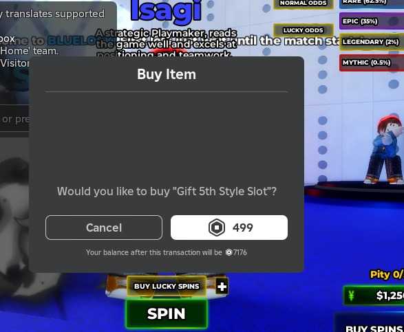 5. Style Slot / Blue Lock: Rivals