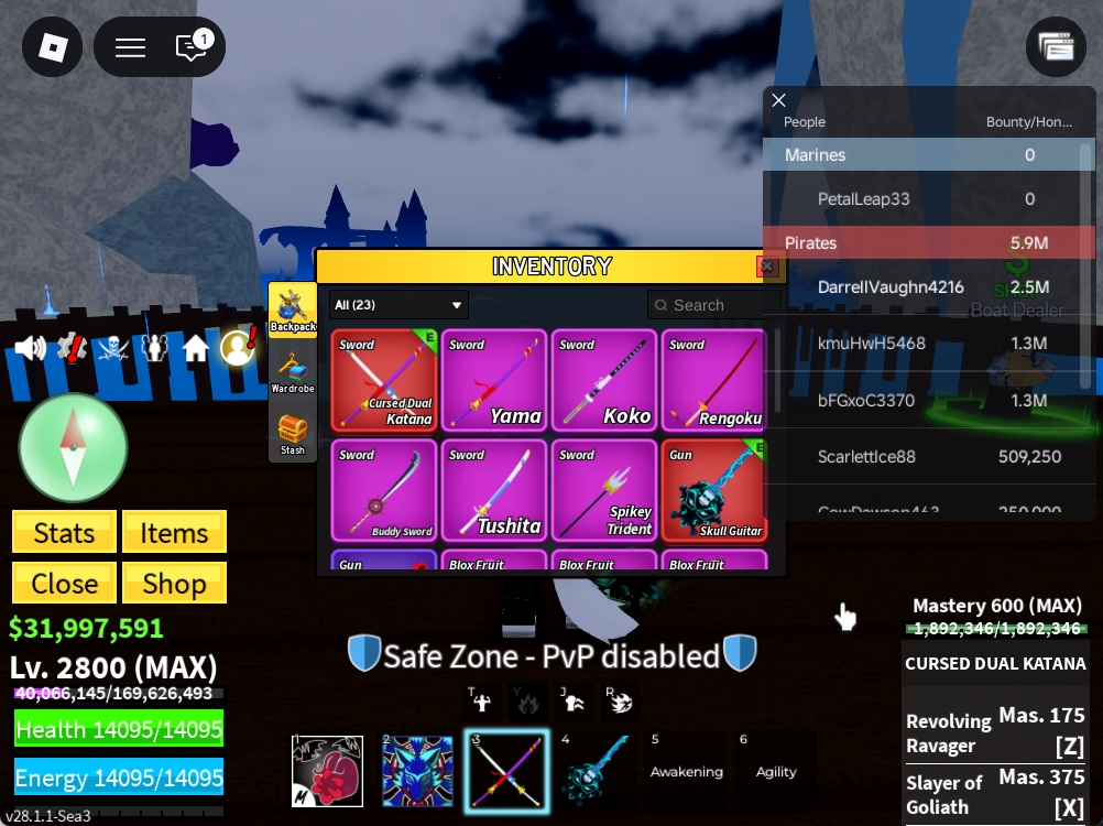 ID 263:LV2800+God+CDK+SGT+6 Race V4 Full Gear + Sanguine Art + Eat ...