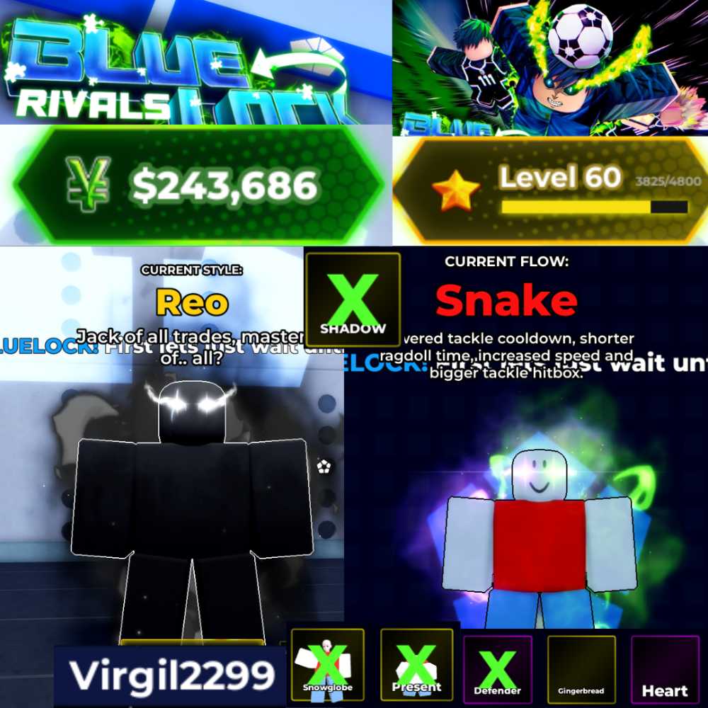 ROBLOX | Blue Lock: Rivals | Coin 243,000 | Style Reo | Flow Snake ...