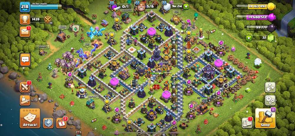 Semi Max TH15 218 Exp Decent Heroes Level Good Defence N Lab Many Magic ...