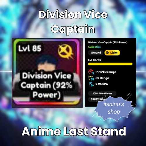 Division Vice Captain (92%) max lvl and skill tree