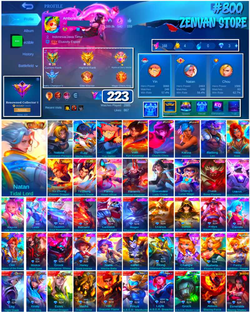 #800 223 Skin ⭐ Collector Natan, Natalia Aspirant Ruby Jujutsu Kaisen ...