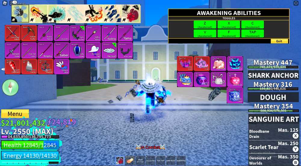 New Melee Blox Fruit Account!!| Shark V4 T10 | Sanguine art | CDK ...