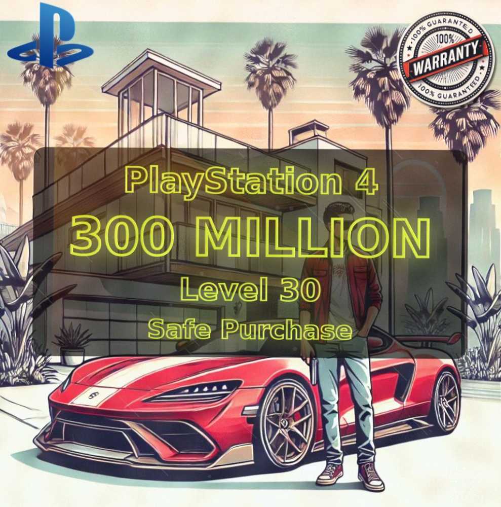 PS4 Level 30 + 300 Million CASH + CARS (Total Assets of 20M + Cars to sell)