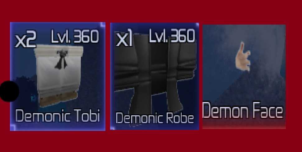 Demonic Tobi, Demonic Robe, Demon Face (Bundle). JUJUTSU INFINITE.