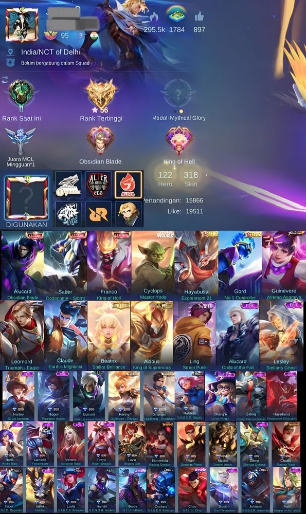 122 HERO | MAX EMBLEM | 318 SKIN | BORDER AIRPLANE | 3 LEGEND SKIN ...