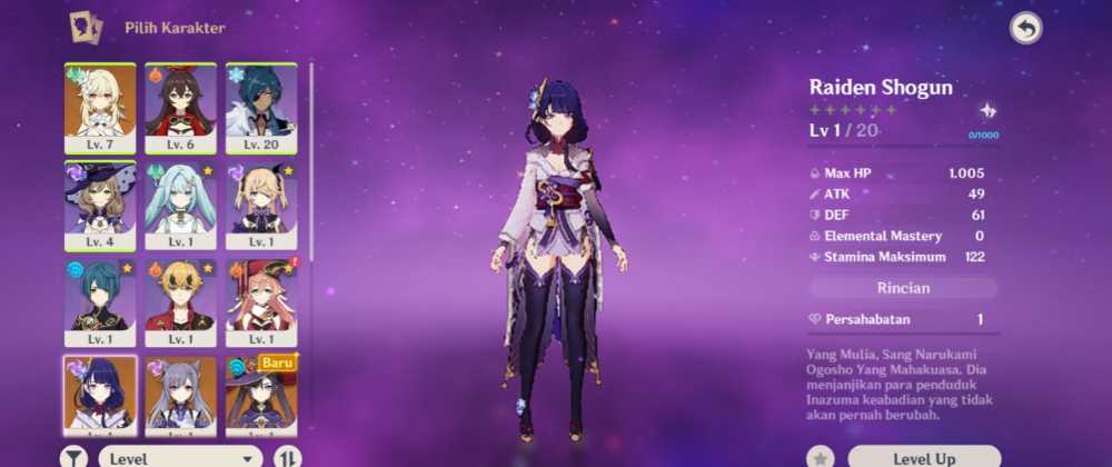 ASIA AR10 - Starter Raiden Shogun + Keqing + Mona + Xingqiu + Fischl + Faruzan | Instant ...