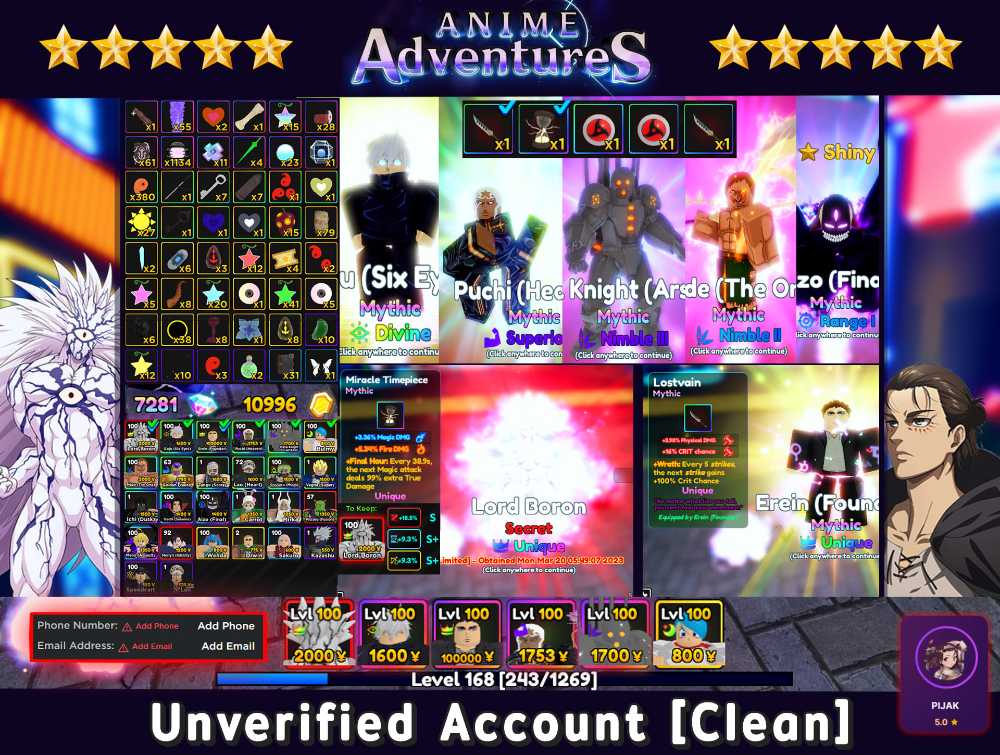 ️[Have 2Unique]Unique Lord Boron andUnique Erein (Founder) | Anime ...