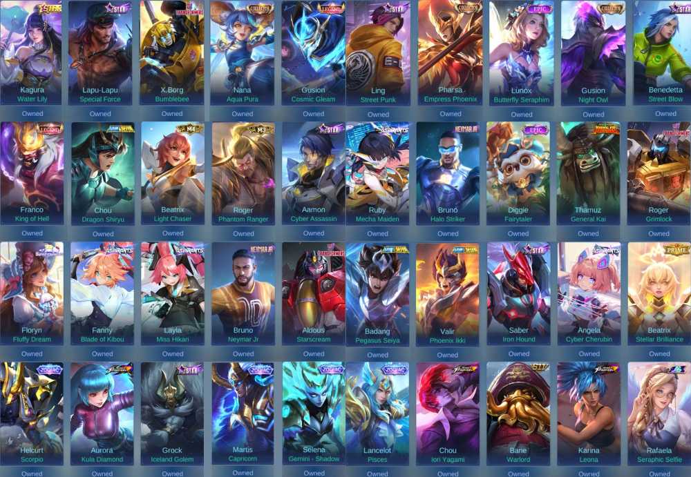 364 SKINS | 2 LEGEND + 3 COLLECTOR + FULL ASPIRANT + 3 TRANSFORMER + 3 ...