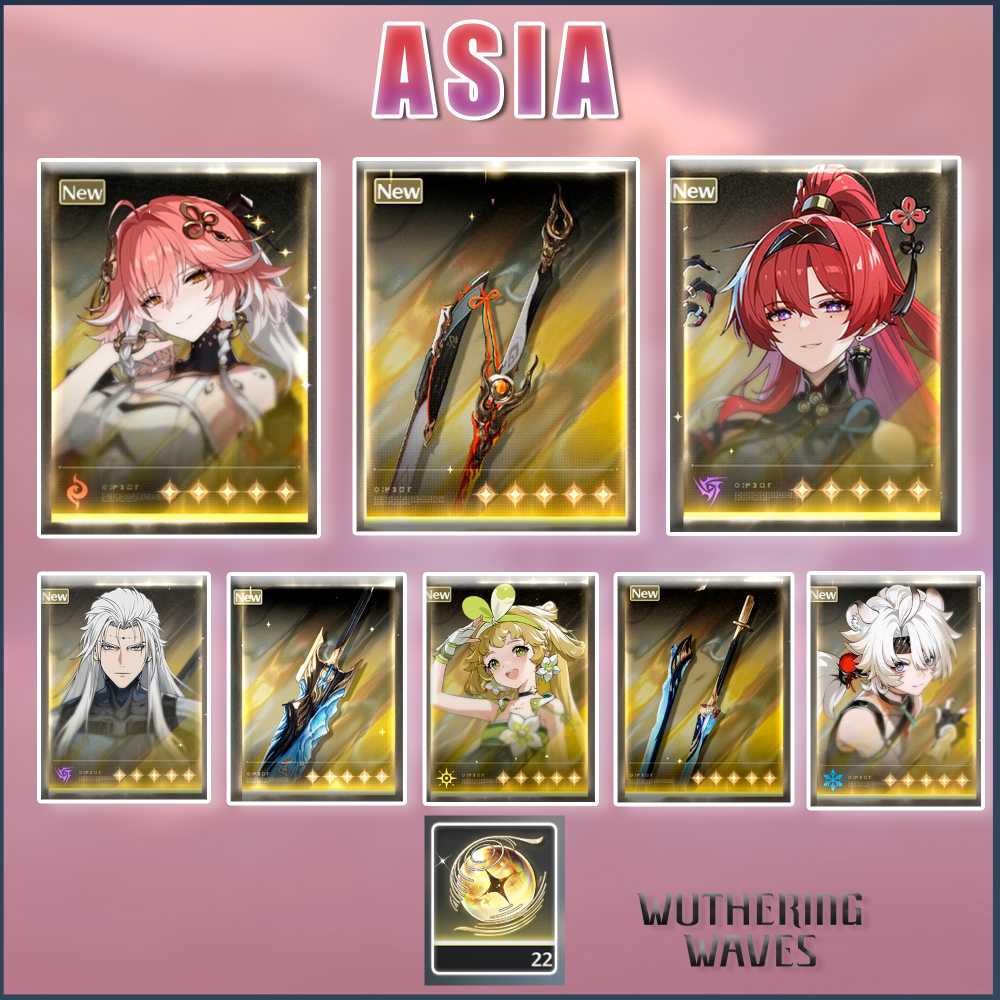 [ASIA] Changli + Signature Weapon Blazing Brilliance + Yinlin + Calcharo + Lustrous Razor ...