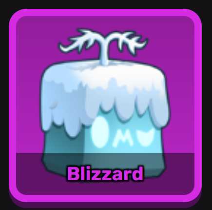 Blox Fruits Legendary Blizzard Fruits Inventory (Not Permanent)